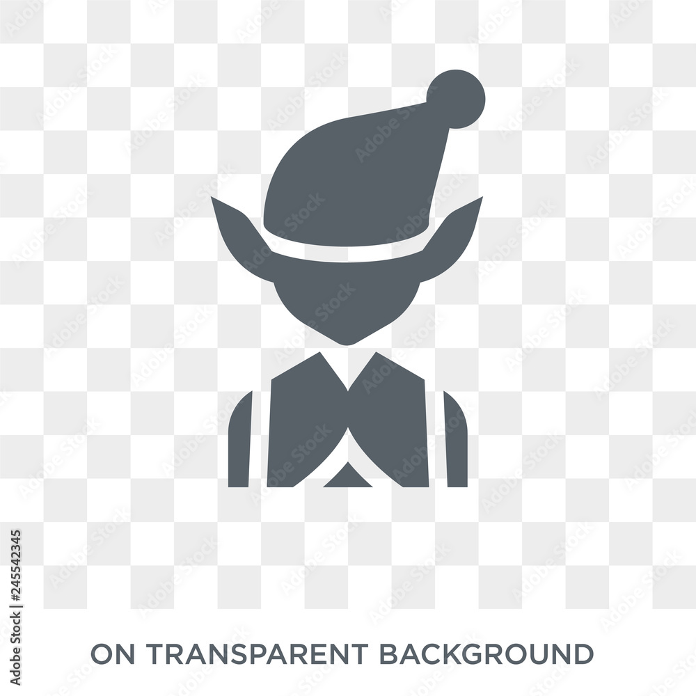 Elf icon. Trendy flat vector Elf icon on transparent background from ...