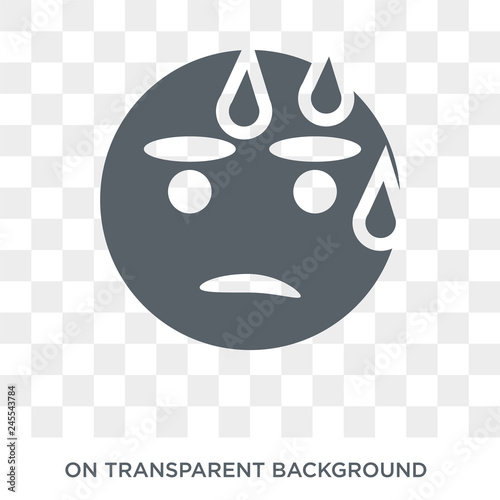 Sweating emoji icon. Sweating emoji design concept from Emoji ...