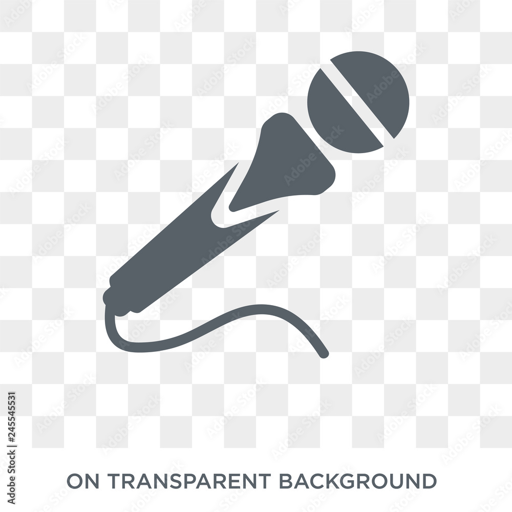 Microphone icon. Trendy flat vector Microphone icon on transparent ...
