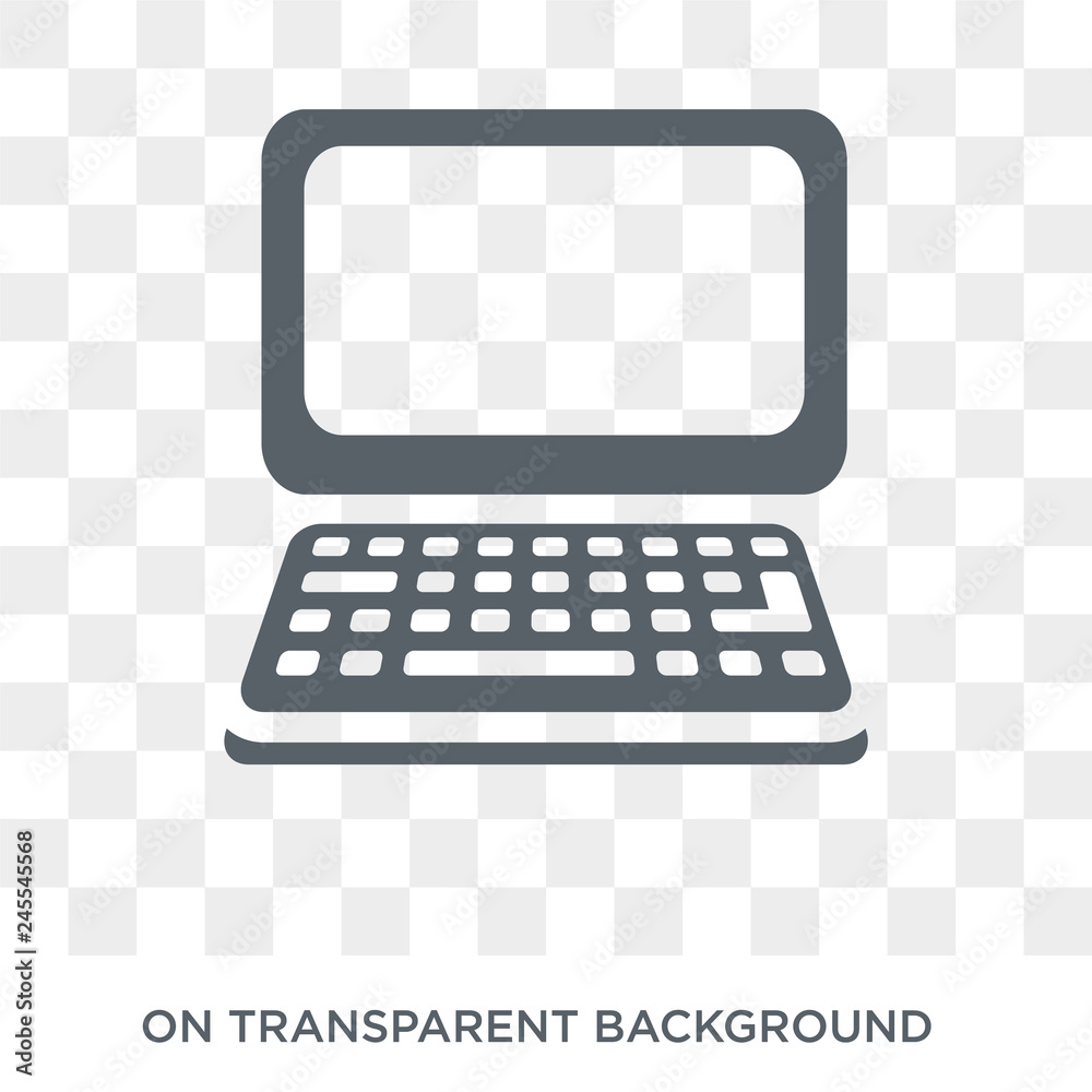 Laptop icon. Trendy flat vector Laptop icon on transparent background ...