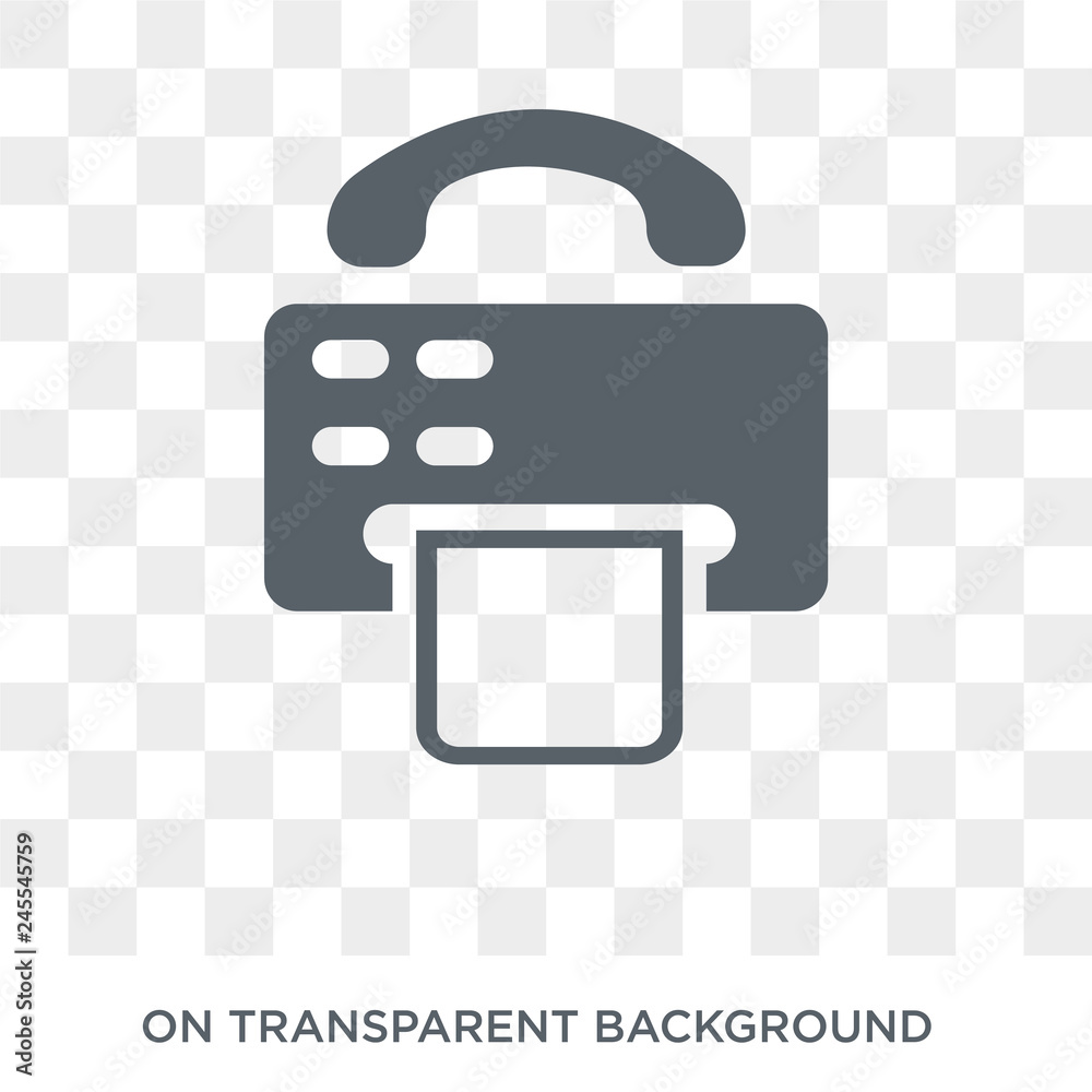 Fax Machine icon. Trendy flat vector Fax Machine icon on transparent ...