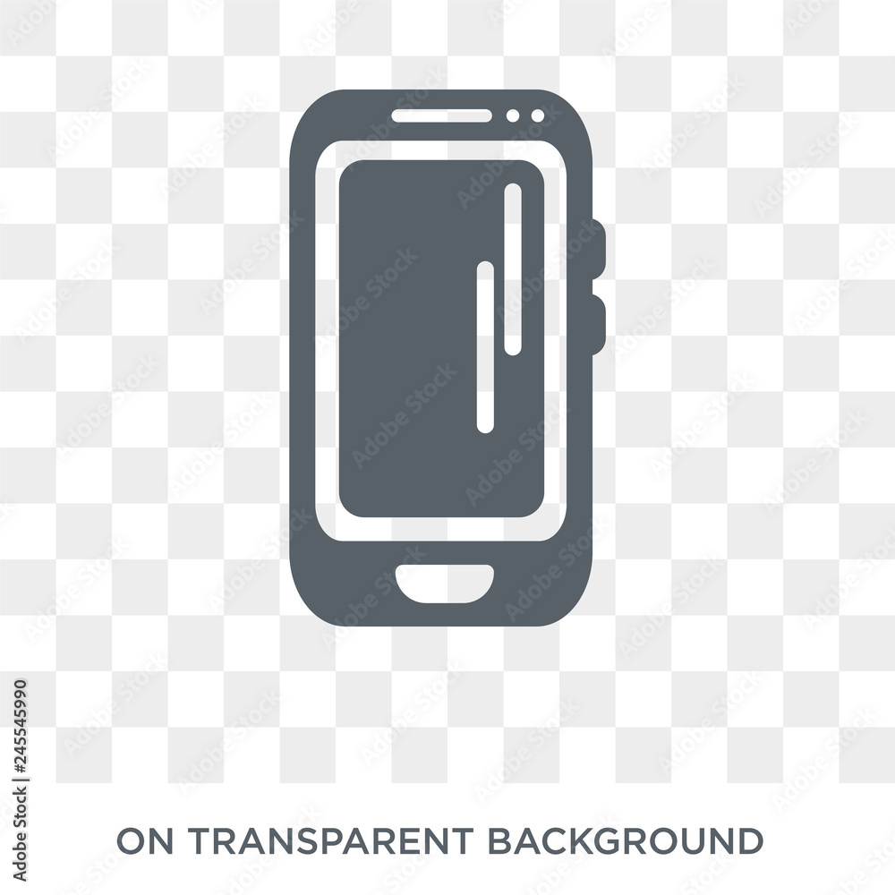 cell phone icon. Trendy flat vector cell phone icon on transparent ...