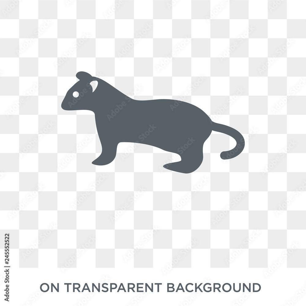 weasel icon. Trendy flat vector weasel icon on transparent background ...