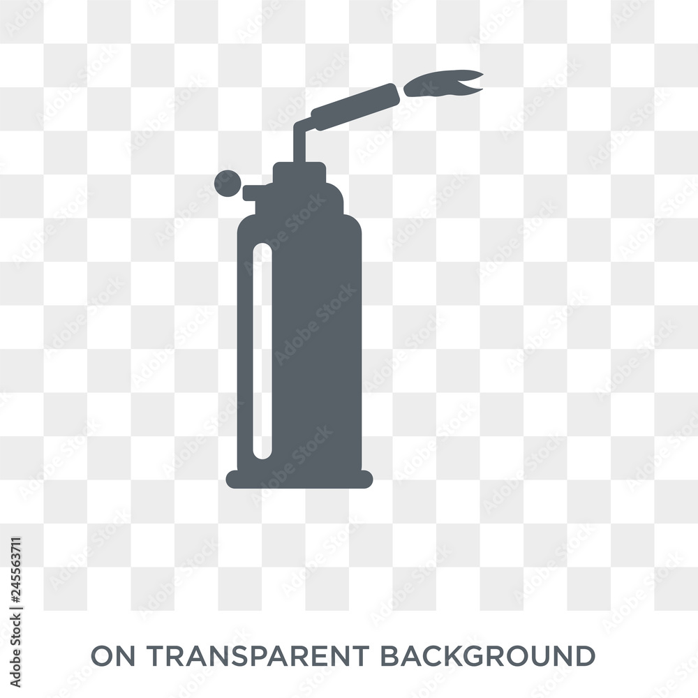 blowtorch icon. Trendy flat vector blowtorch icon on transparent ...