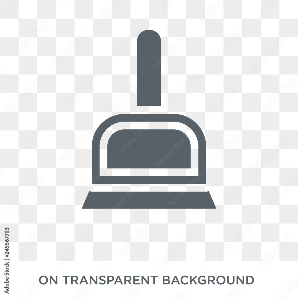 Dust pan icon. Trendy flat vector Dust pan icon on transparent ...