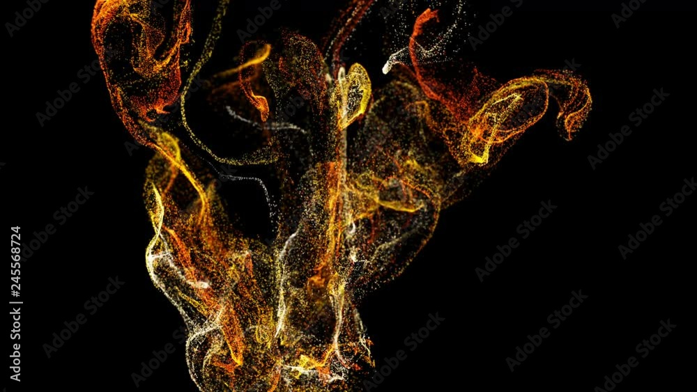 Video „4k background, animation of complex particles simulation ...