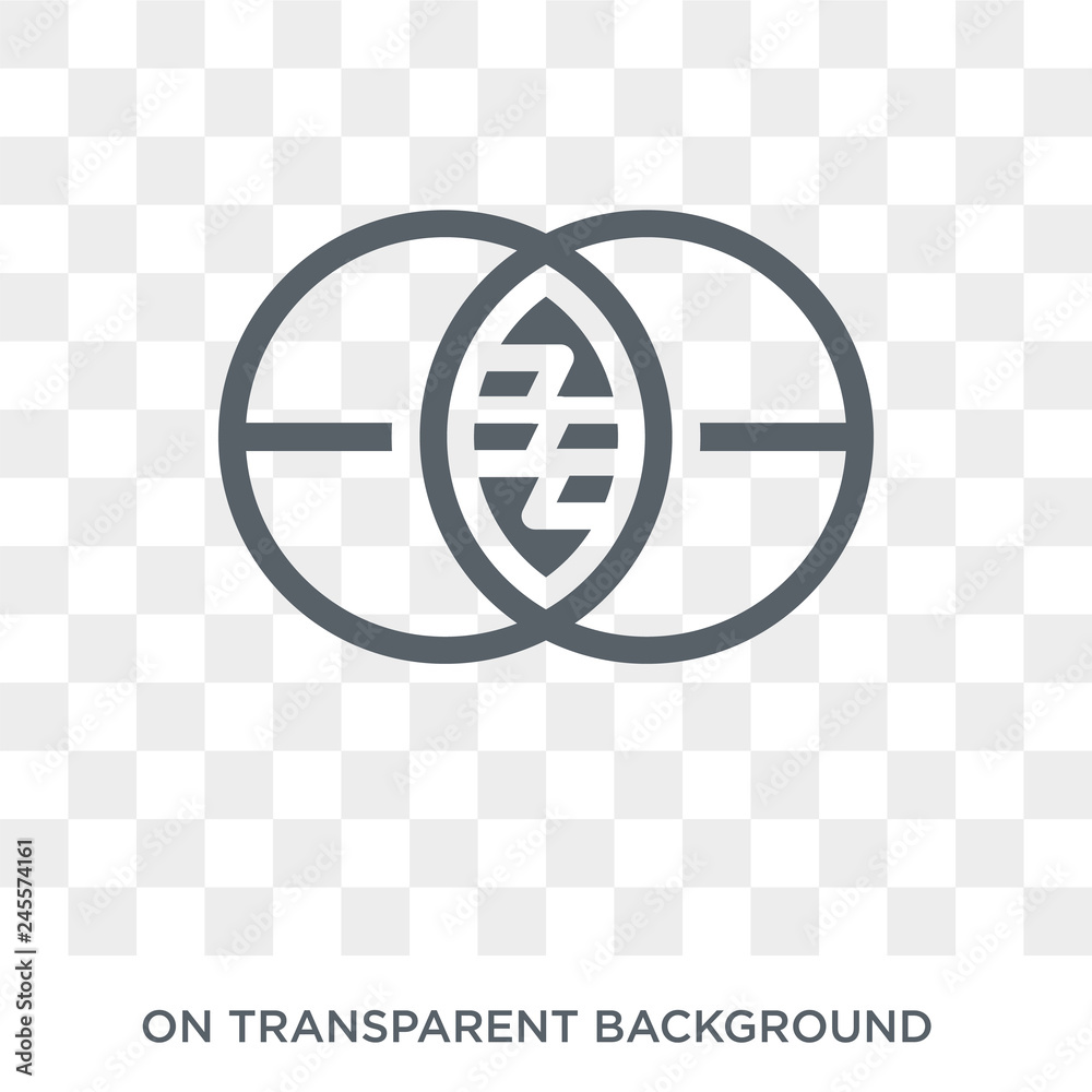 Merge charts icon. Trendy flat vector Merge charts icon on transparent ...