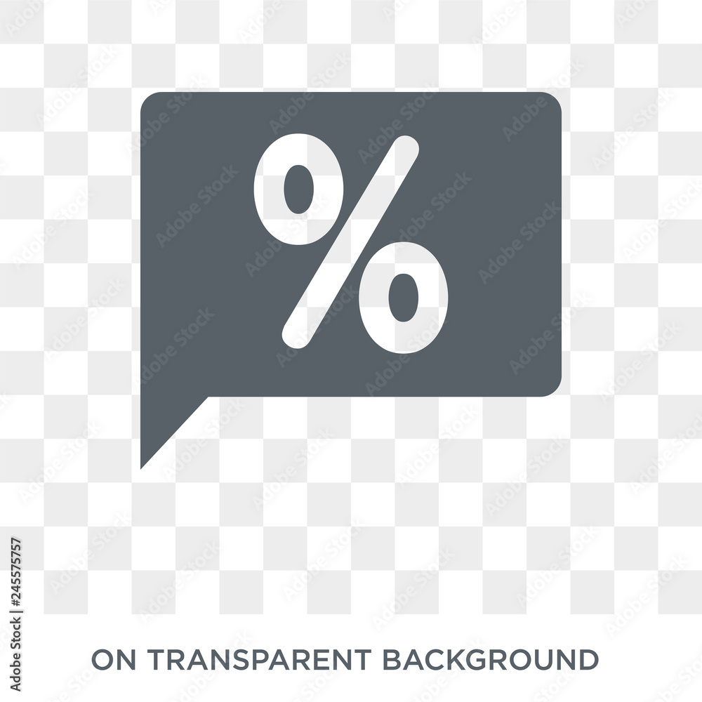 Percentage change icon. Trendy flat vector Percentage change icon on ...