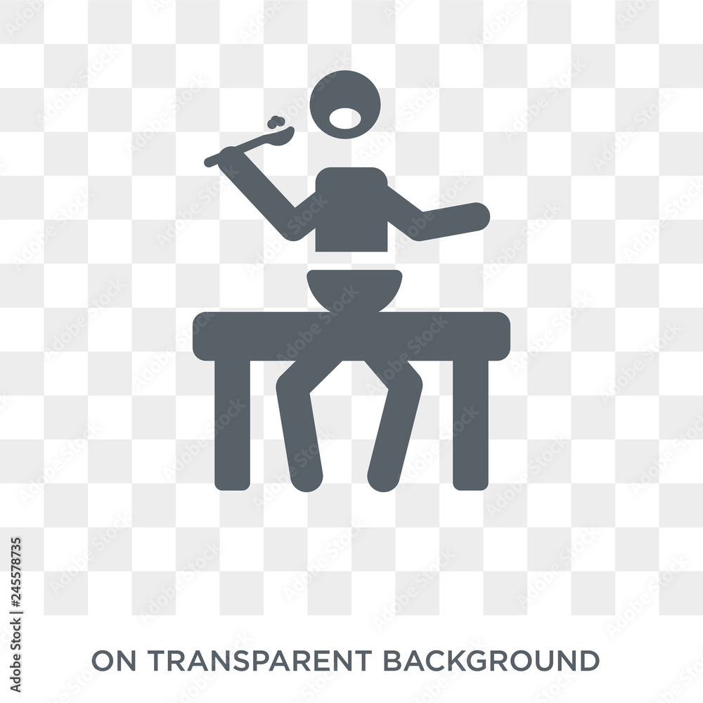Eating icon. Trendy flat vector Eating icon on transparent background ...