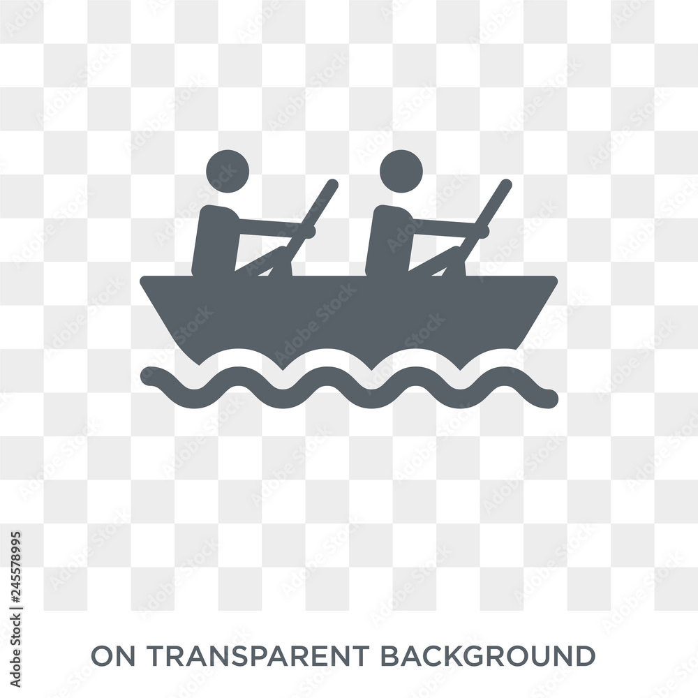 Boat race icon. Trendy flat vector Boat race icon on transparent ...