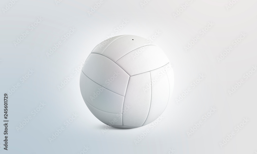 Blank white volleyball ball mock up, isolated, front view, 3d rendering ...