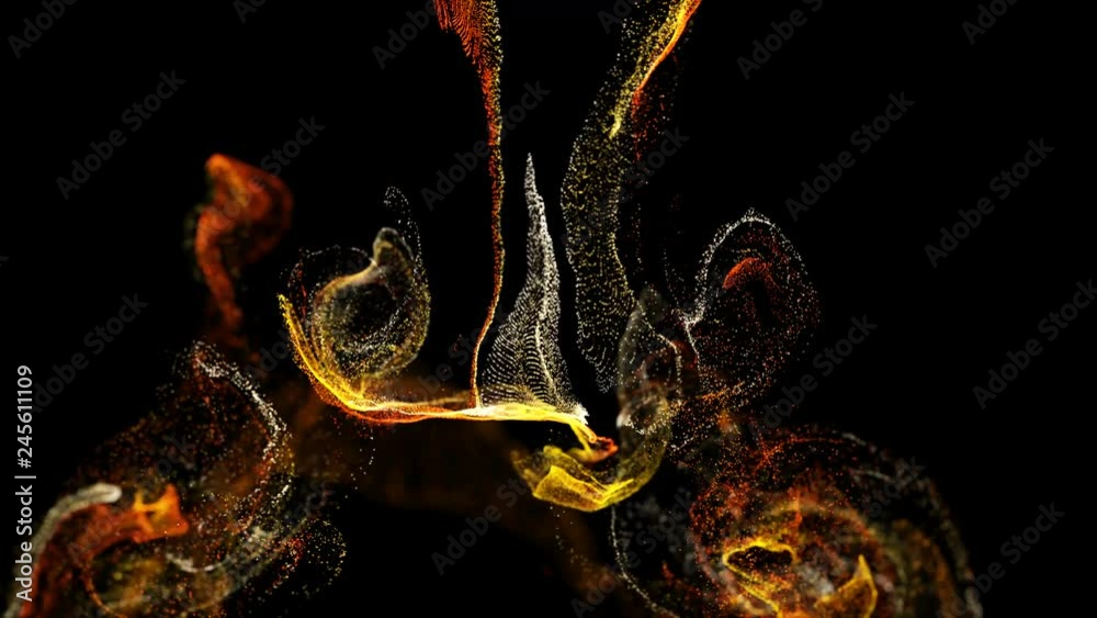 Video Stock 4k background, animation of complex particles simulation ...
