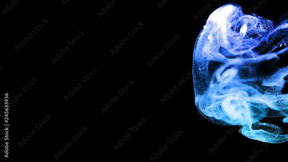 4k background, animation of complex particles simulation advection with ...