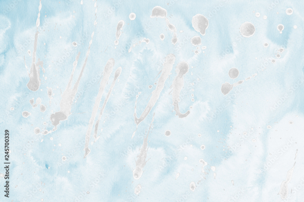 Luxury blue gold and white silver metal paint splatter effect on ...