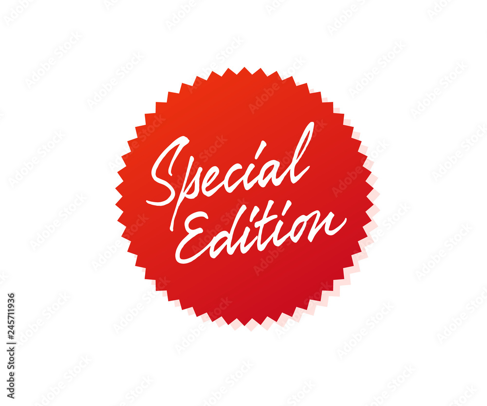 Special Edition vector lettering. Handwritten text label. Freehand ...