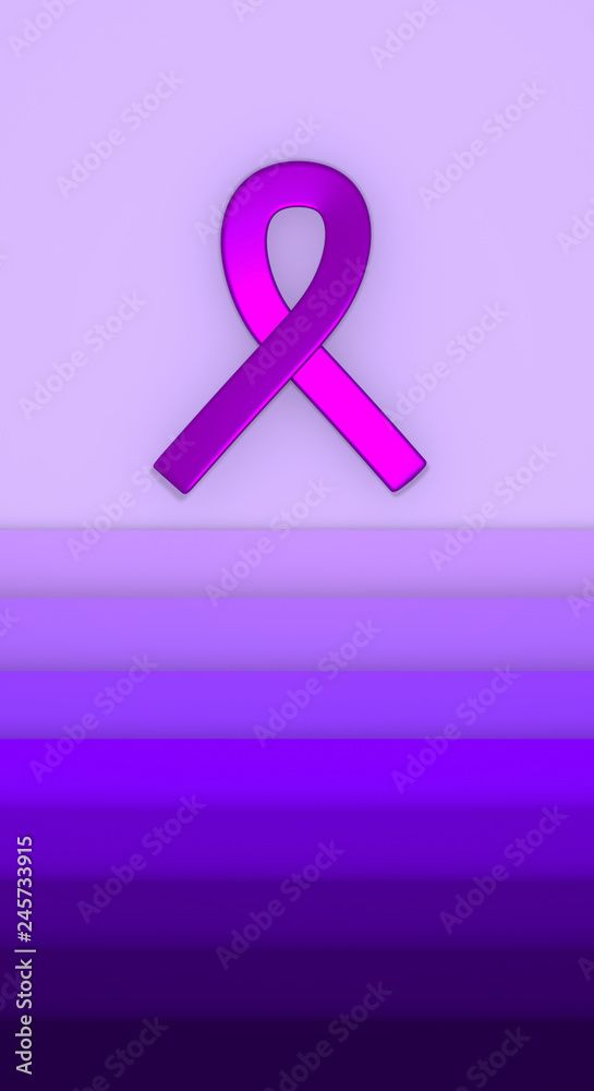 Purple ribbon as a symbol of epilepsy awareness day paper cut ...