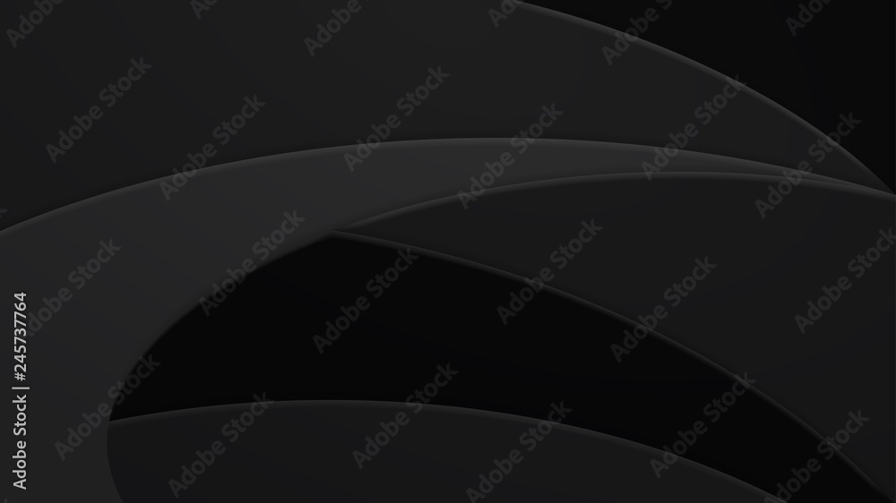 Abstract background of curved lines in black colors Stock Vector ...