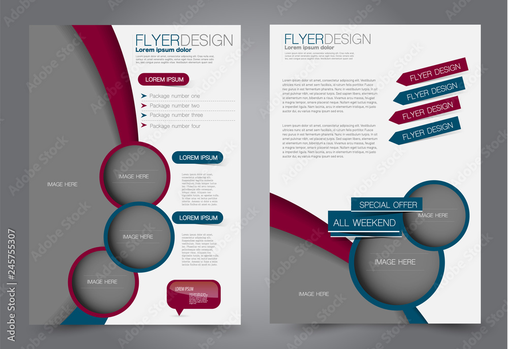 Flyer template. Design for a business, education, advertisement ...
