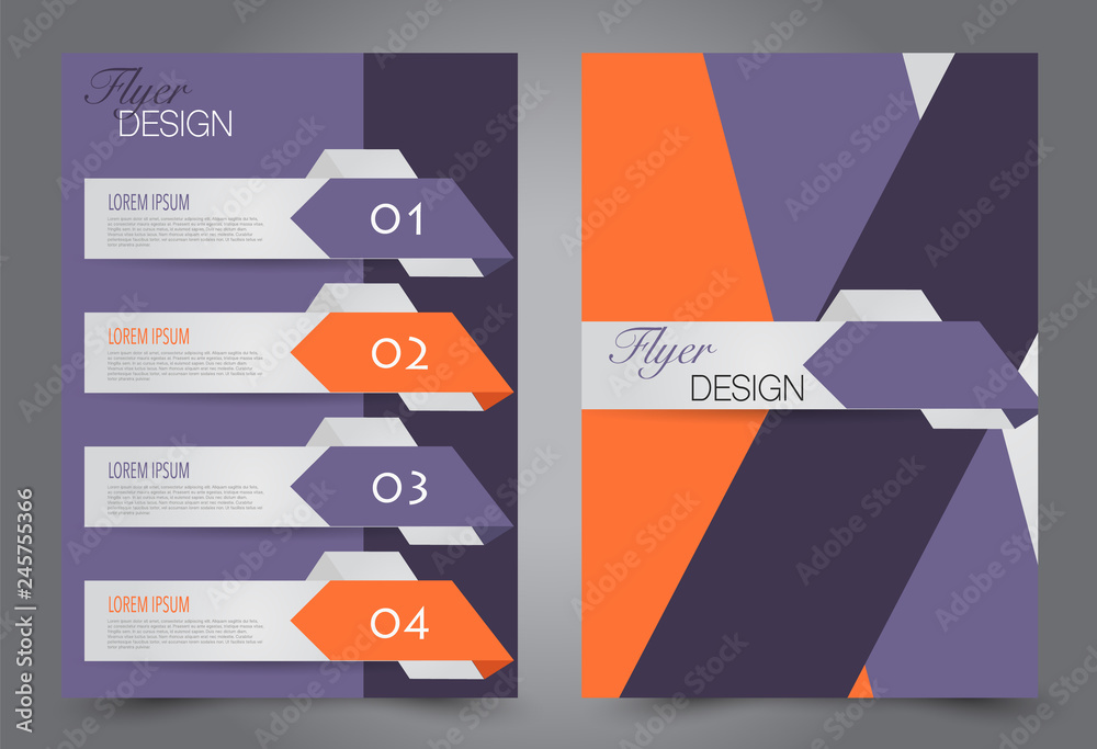 Flyer template. Brochur design for a business, education, advertisement ...