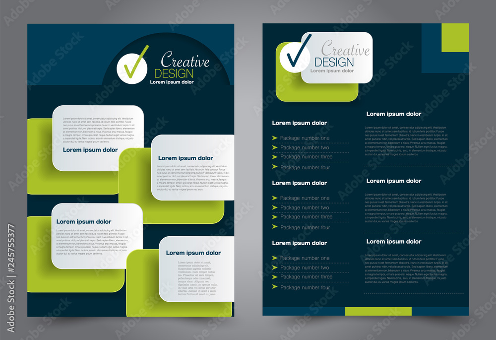Flyer template. Brochur design for a business, education, advertisement ...