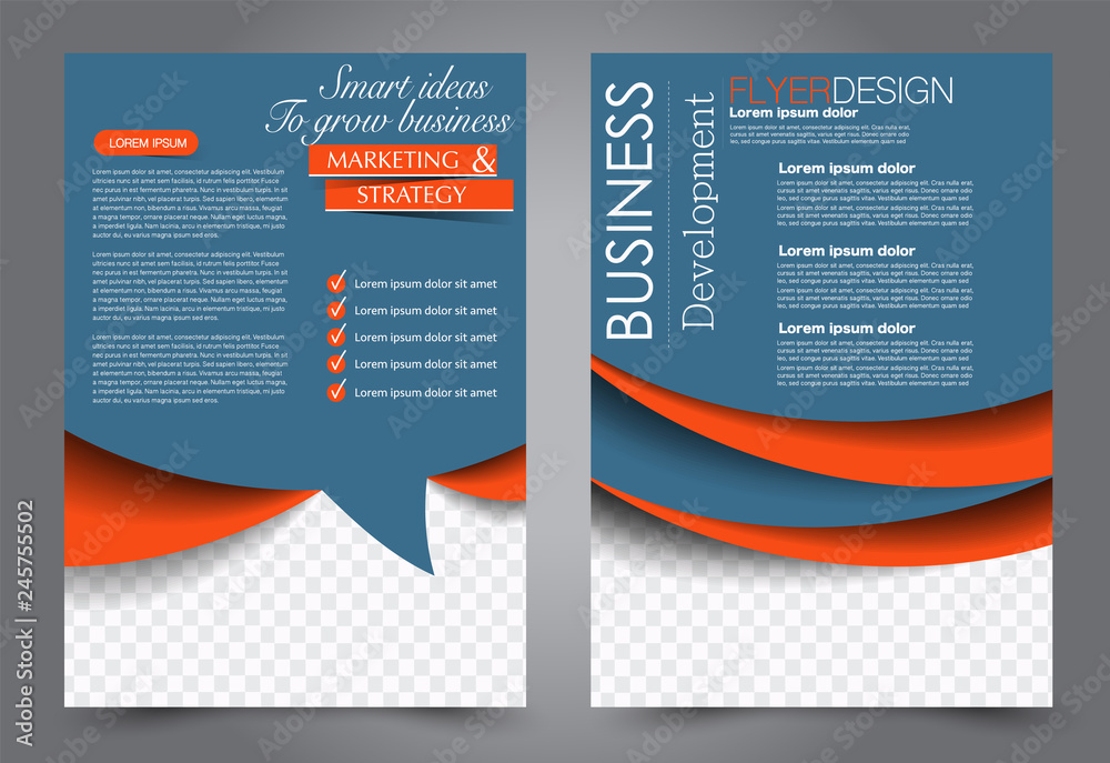 Flyer template. Brochur design for a business, education, advertisement ...