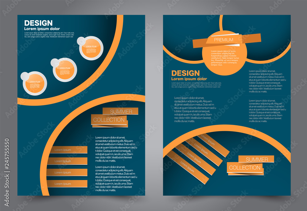 Flyer template. Brochur design for a business, education, advertisement ...