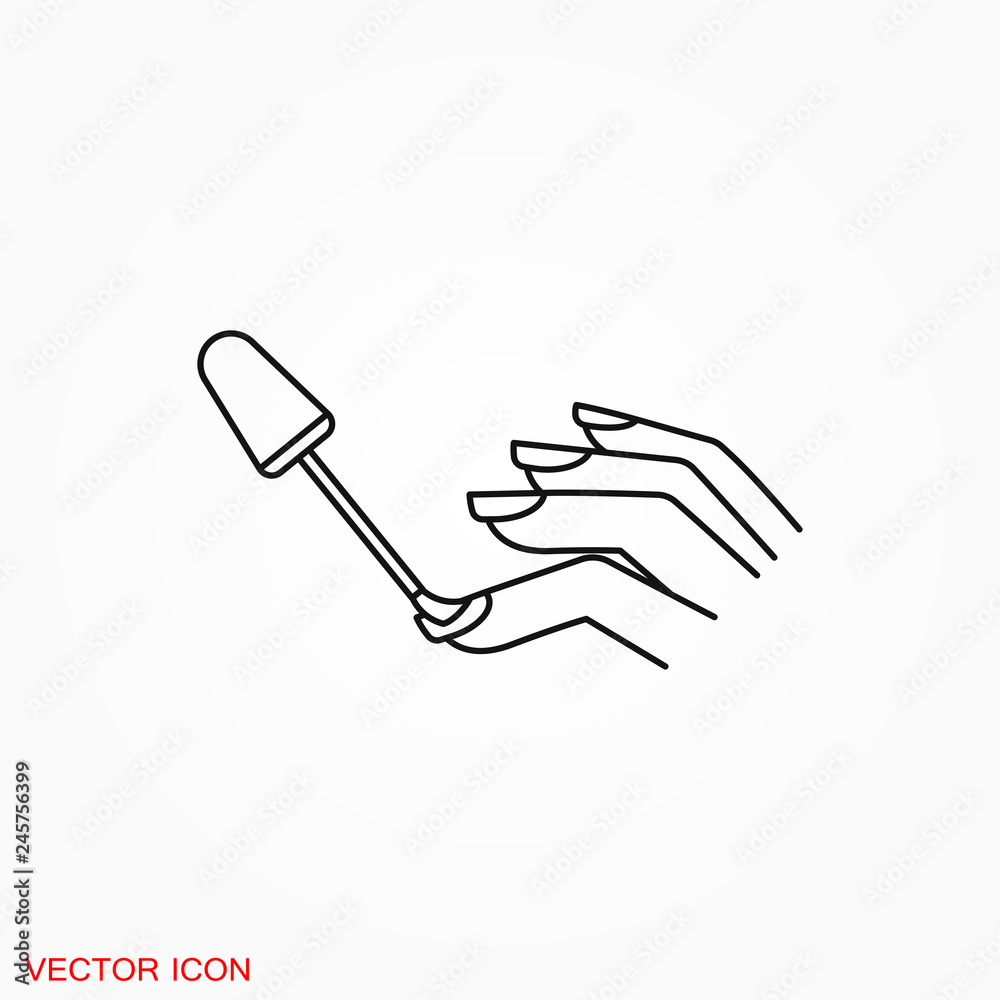 Nail icon logo, illustration, vector sign symbol for design Stock ...