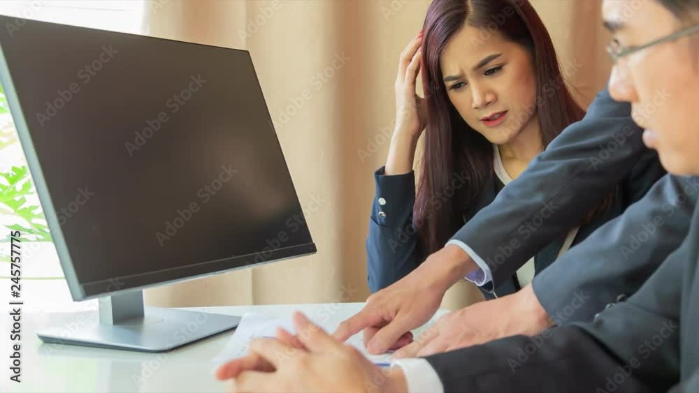 Attractive young asian woman having a worried feeling mood during a ...