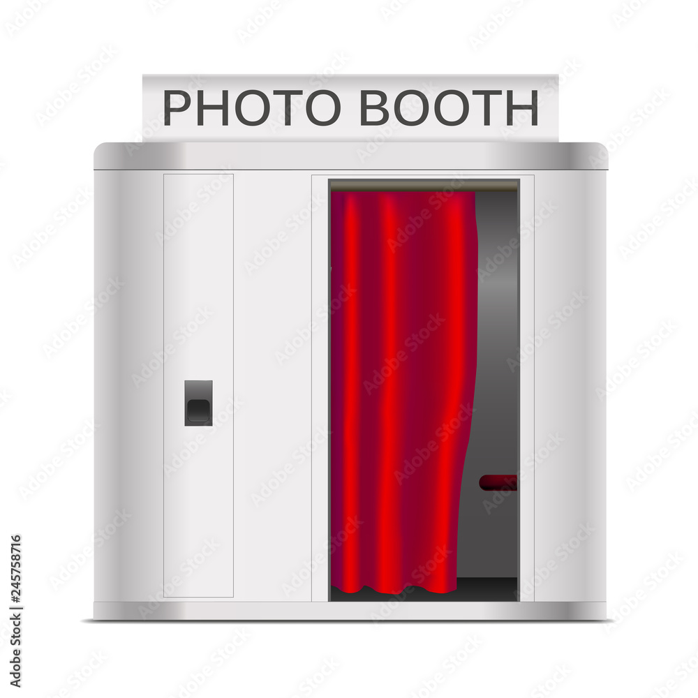 Realistic 3d Detailed Photo Booth Cabin. Vector Stock Vector | Adobe Stock
