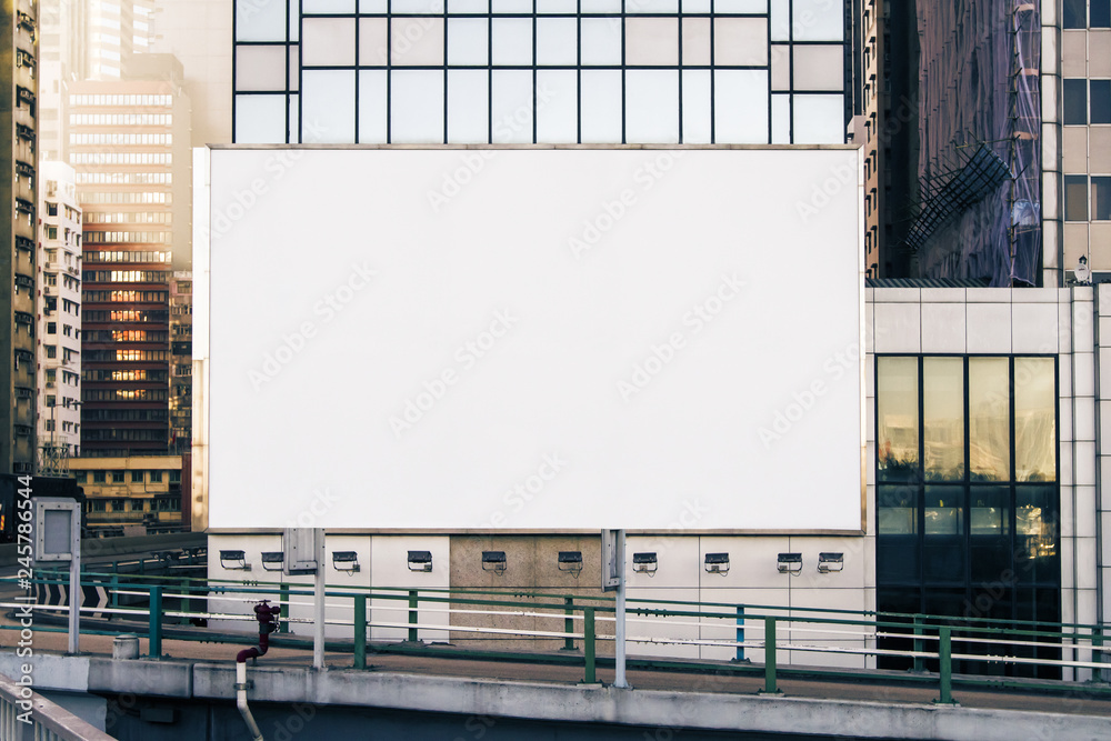 Empty white billboard Stock Photo | Adobe Stock
