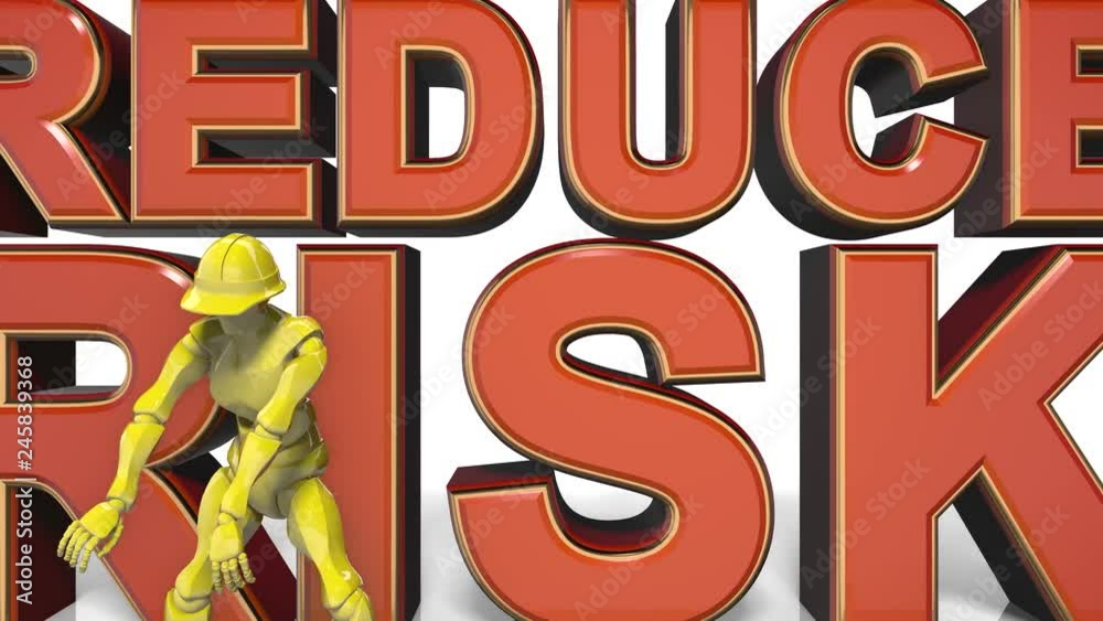 Reduce risk workplace health and safety welfare at work animation title ...