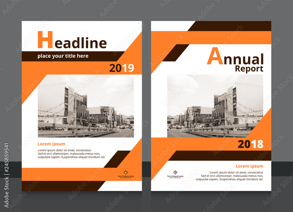 Cover design and annual report cover template A4 size for brochure ...