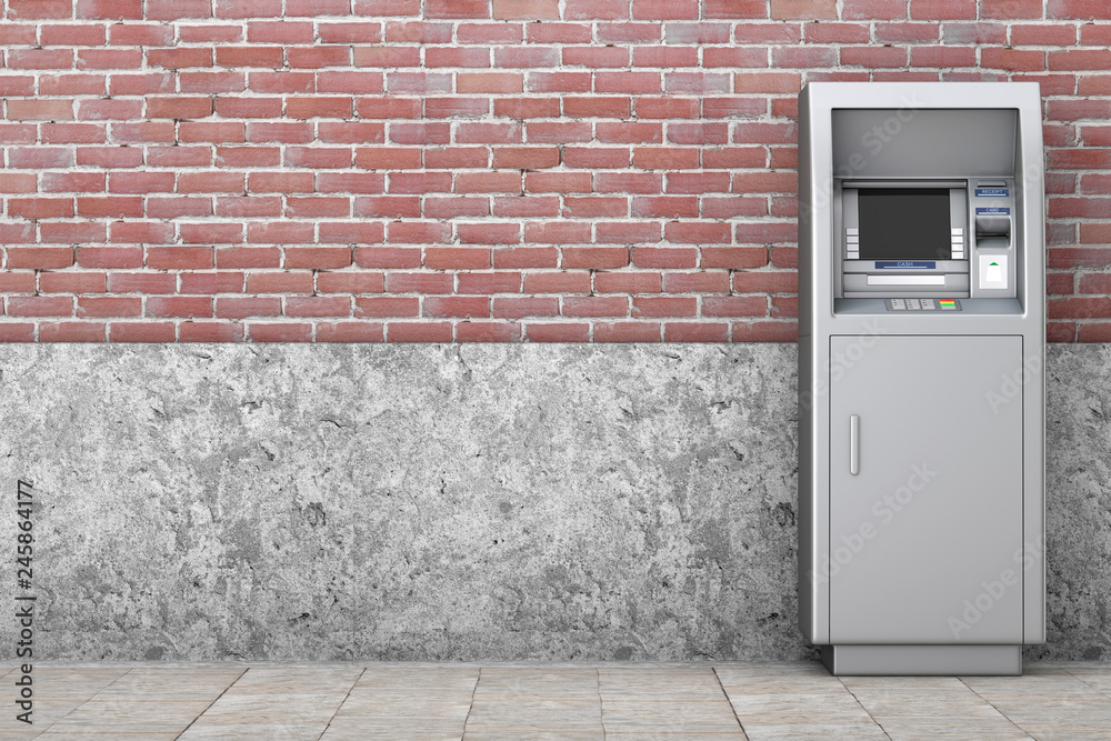 Bank Cash ATM Machine. 3d Rendering Stock Photo | Adobe Stock