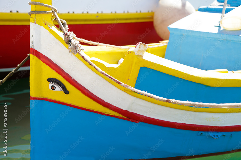 Traditional Maltese Fishing Boats Called Luzzu's In The, 53% OFF