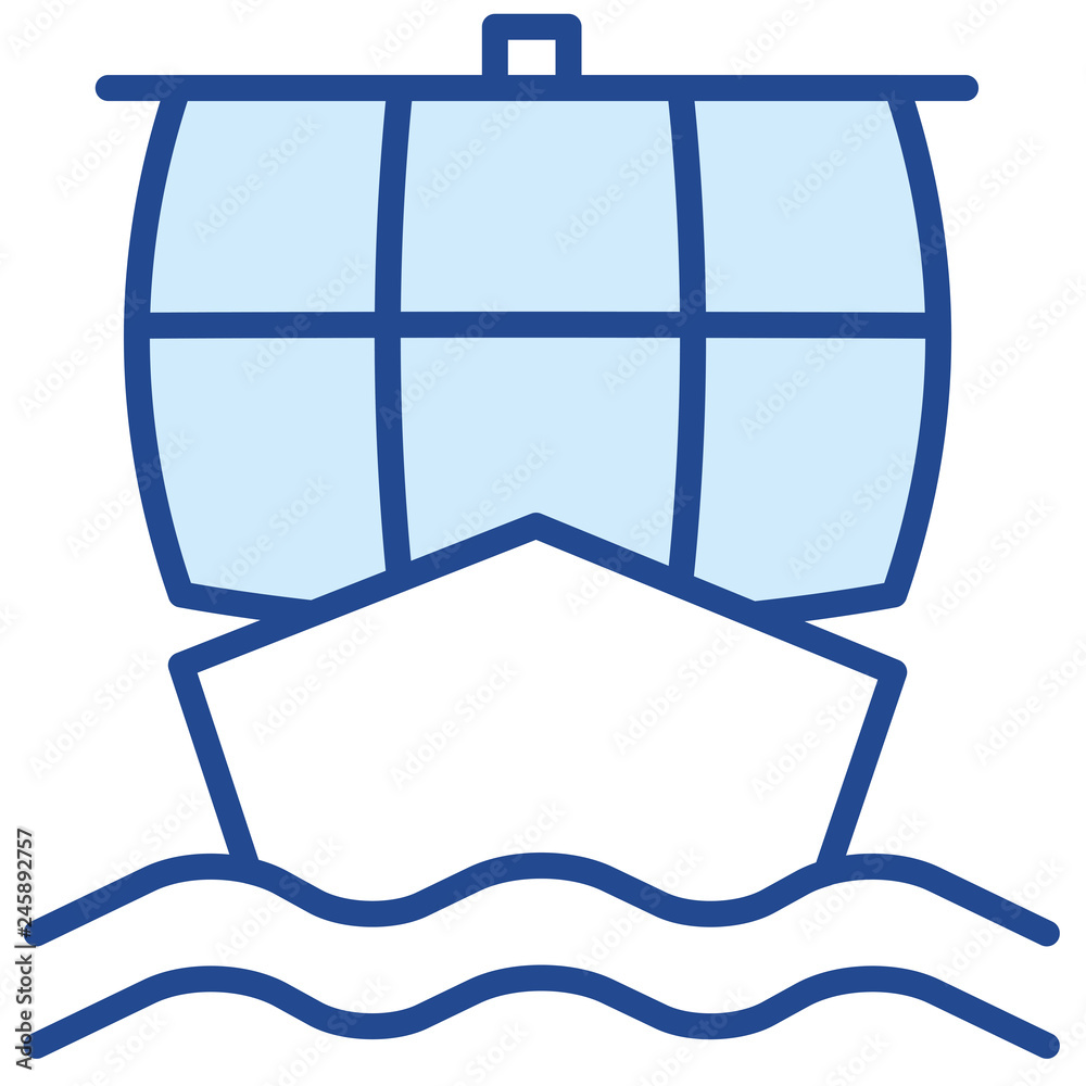 Segelschiff, Piratenschiff, Wikingerschiff, Vector Icon Illustration ...