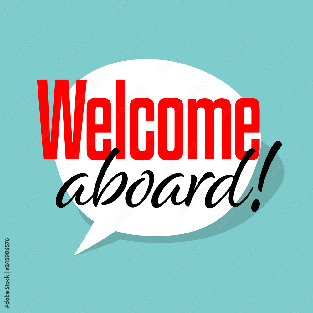 Welcome aboard ! Stock Vector | Adobe Stock