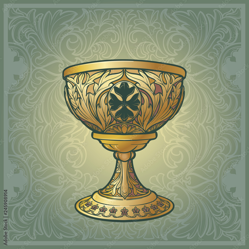 Holy Grail. Symbol of spiritual insight in the romantic literature ...