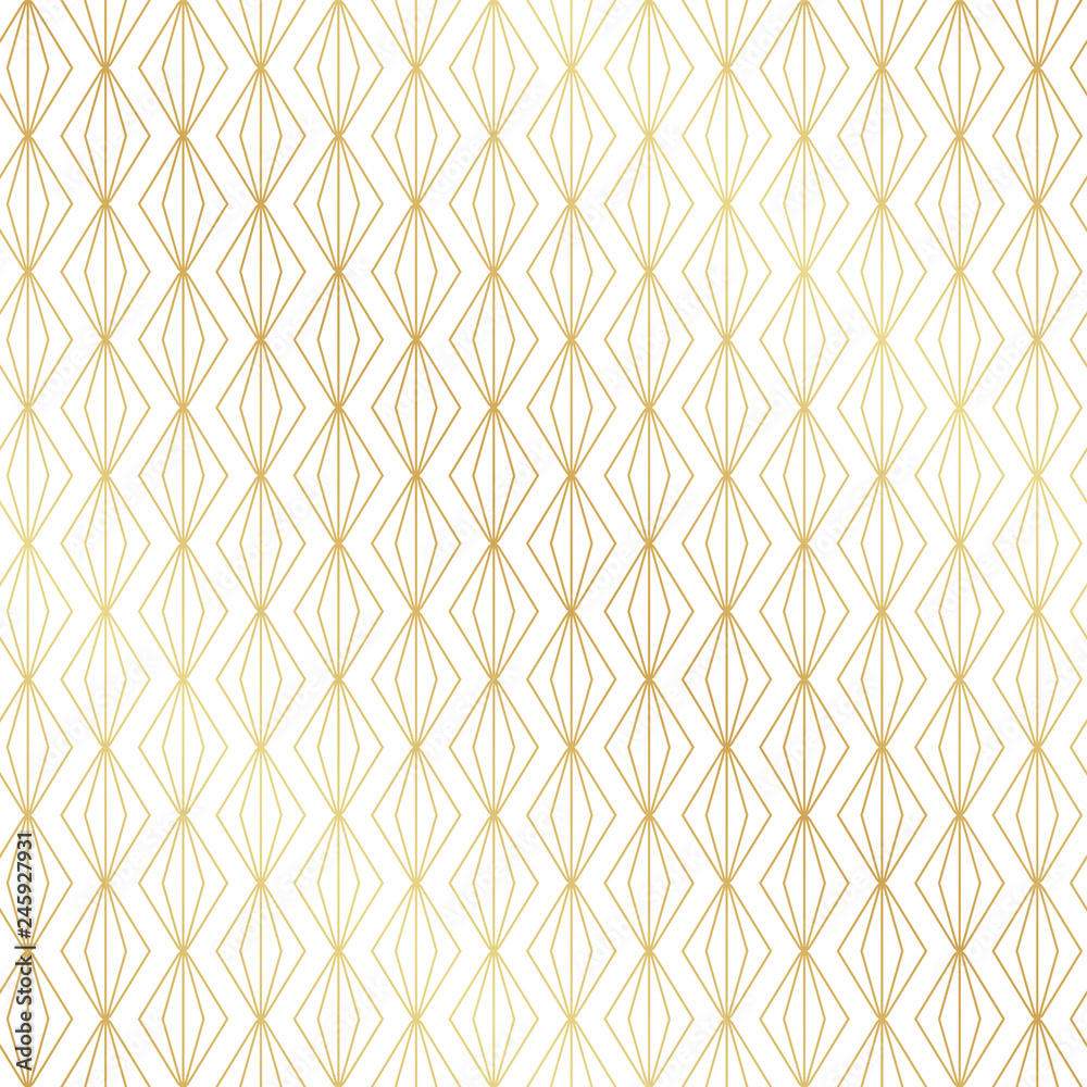 Seamless Art Deco geometric line pattern background Stock Vector ...