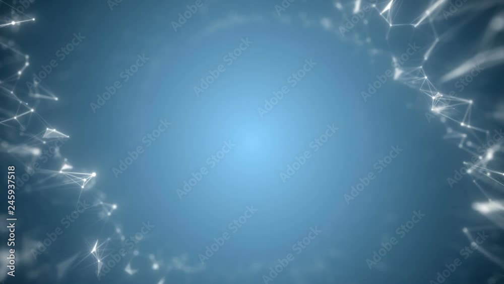 Blurred space background. Blue digital background. Seamless loop. Stock ...