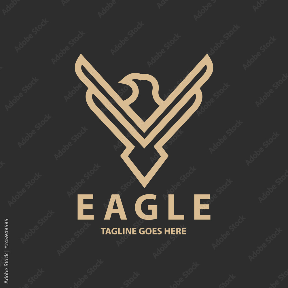 Eagle logo design template. Vector illustration Stock Vector | Adobe Stock