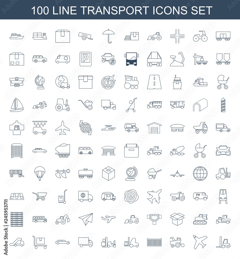 transport icons Stock Vector | Adobe Stock