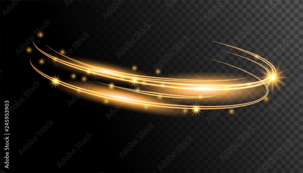 Transparent glow light effect.Gold glitter powder splash background ...