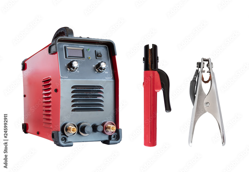 Welding machine isolated on white background, electric welding machines ...