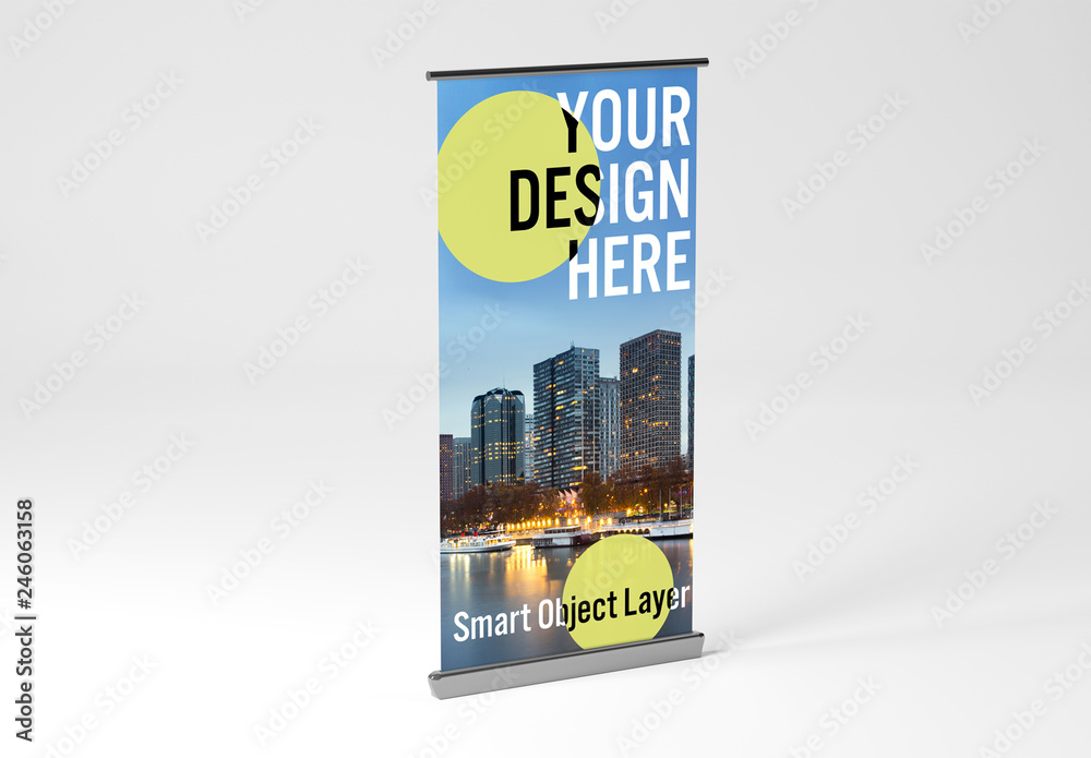 Rollup Ad Banner Mockup Stock Template | Adobe Stock