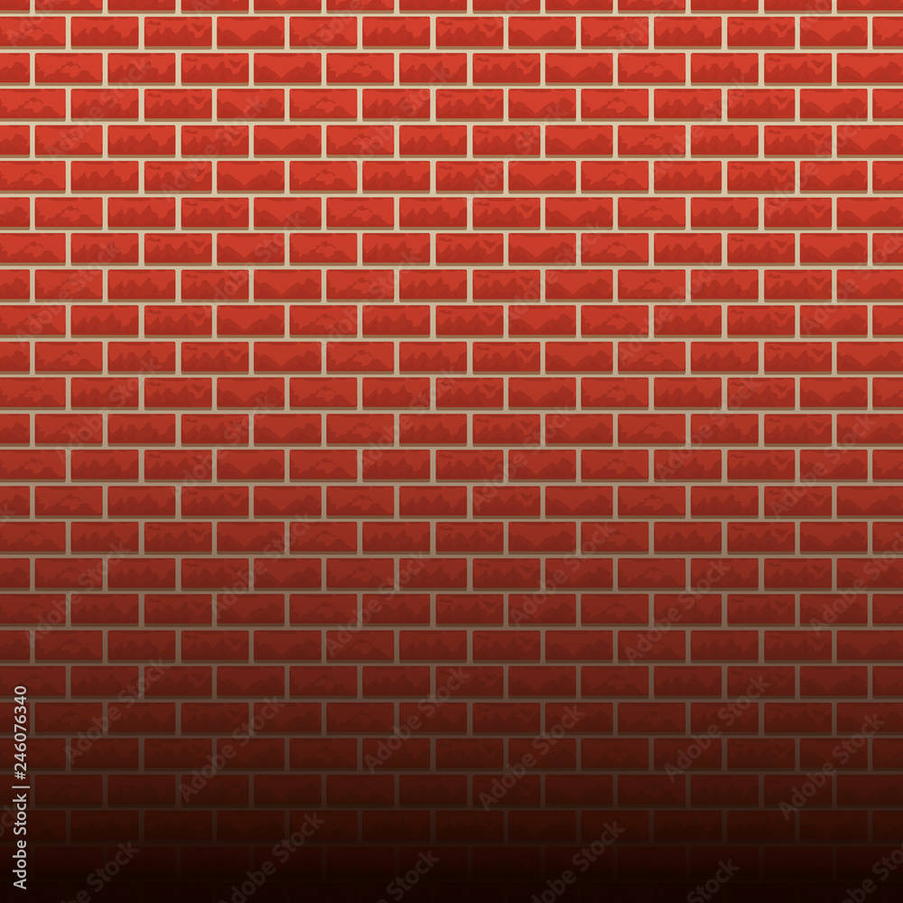 brick wall background cartoon Stock Vector | Adobe Stock