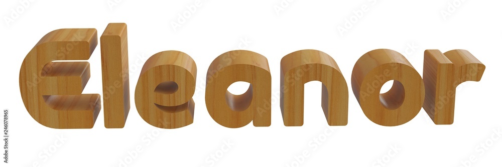 eleanor name in 3d with wooden texture Stock Illustration | Adobe Stock