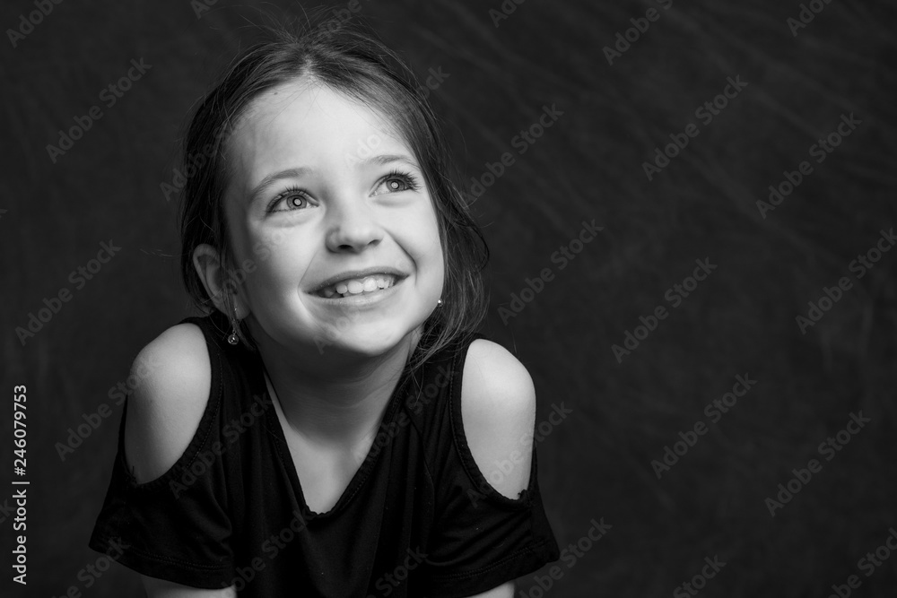 9 years old girl portrait Stock Photo | Adobe Stock