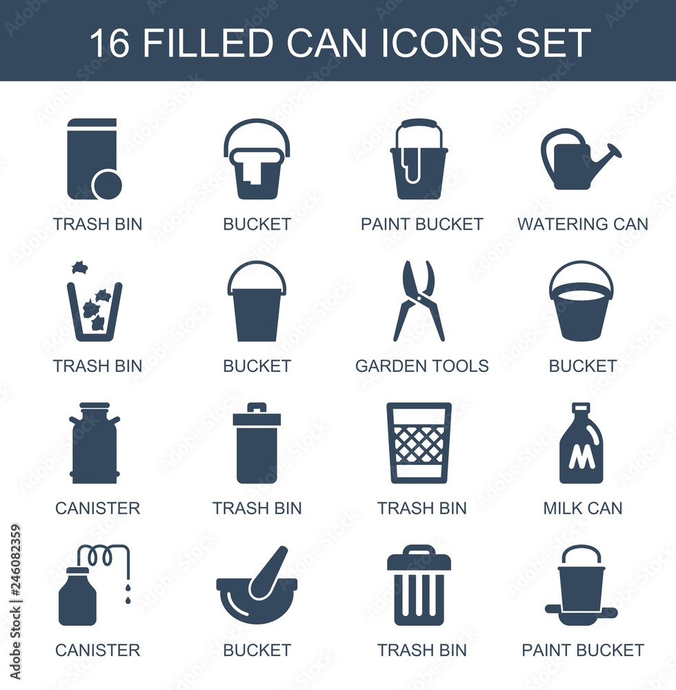 16 can icons Stock Vector | Adobe Stock