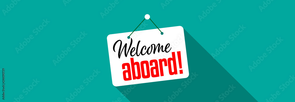 Welcome aboard ! Stock Vector | Adobe Stock