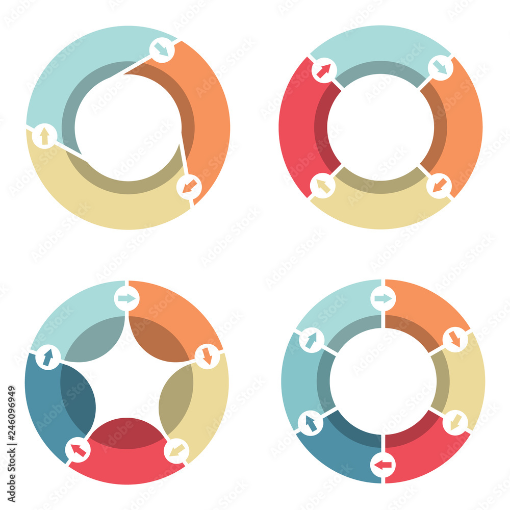 Circle chart infographic for presentations, advertising, layouts ...